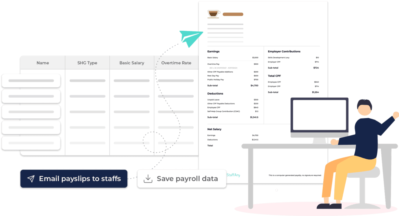 FREE Payslip Generator Template - StaffAny