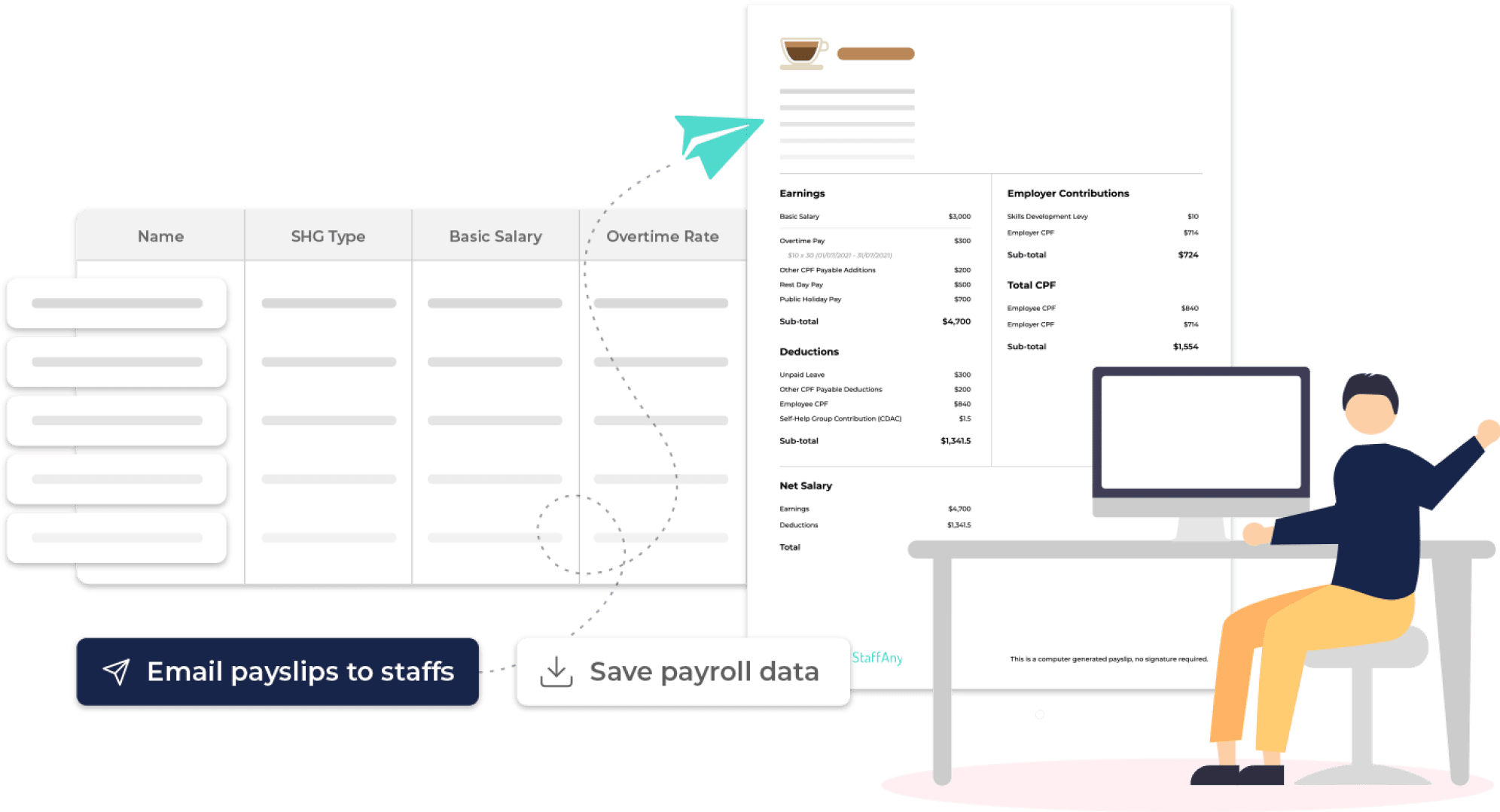FREE Payslip Generator Template - StaffAny