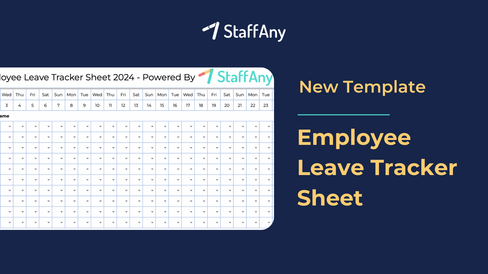 Free Template for Employee Leave Tracker Sheet | StaffAny