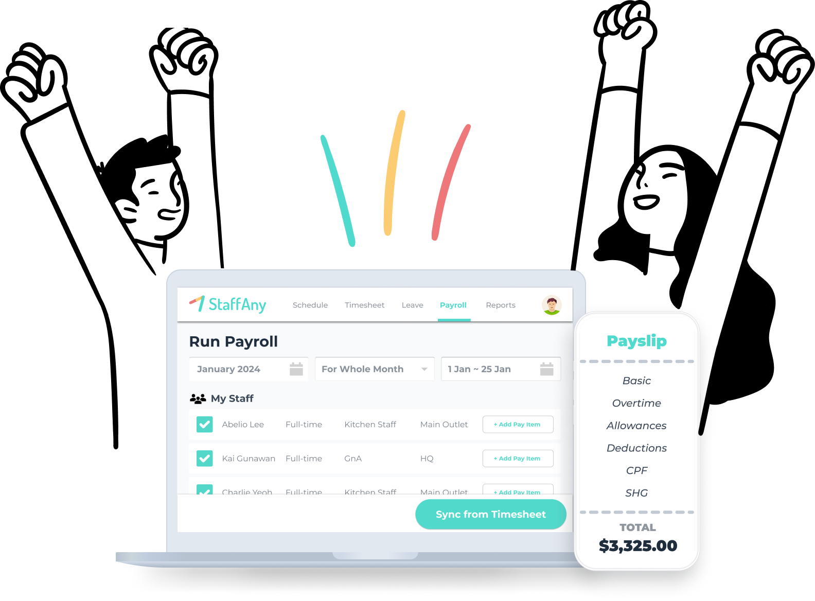 Payroll Management Software for F&B & Retail - StaffAny