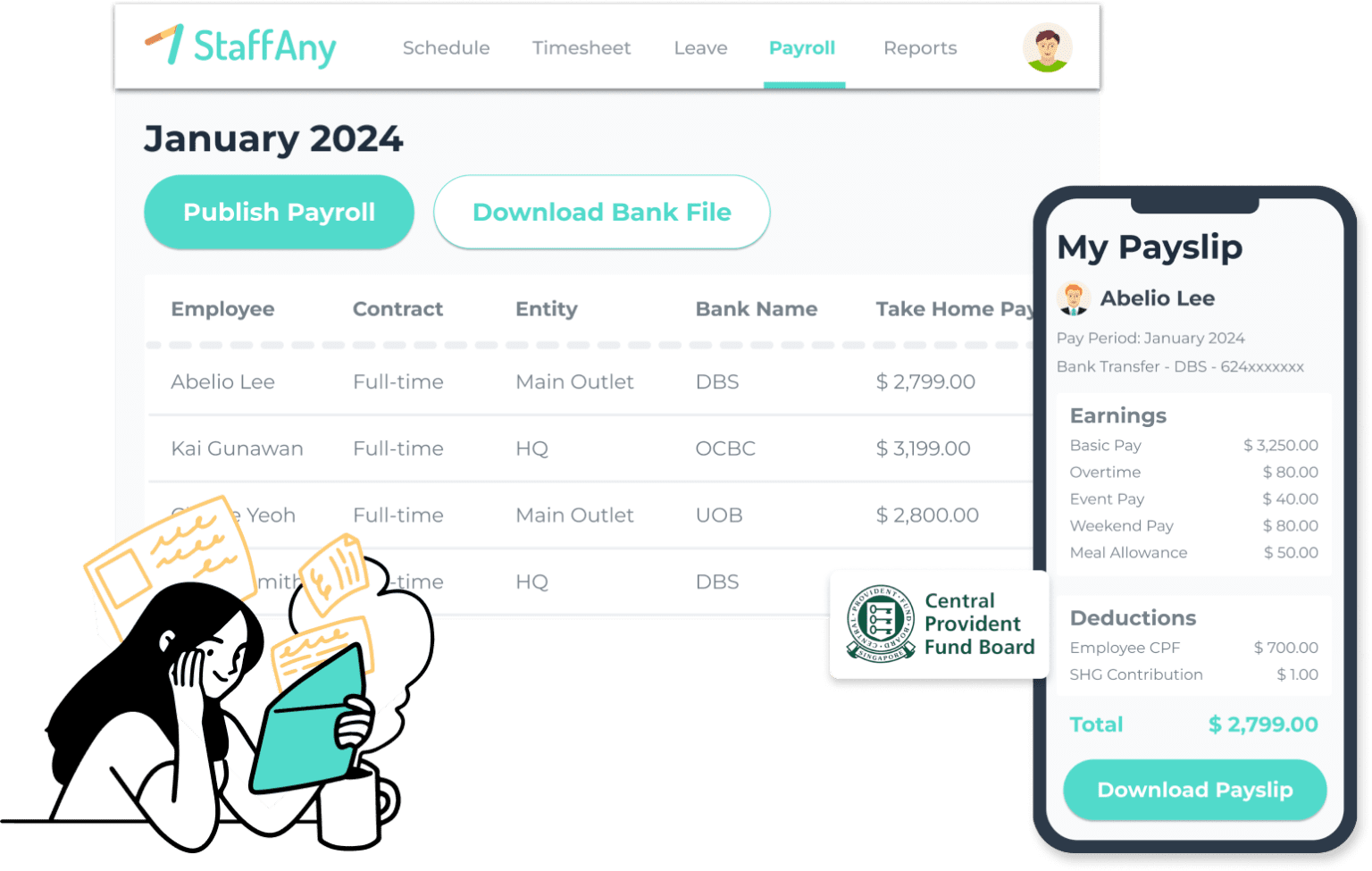 Payroll Management Software for F&B & Retail - StaffAny